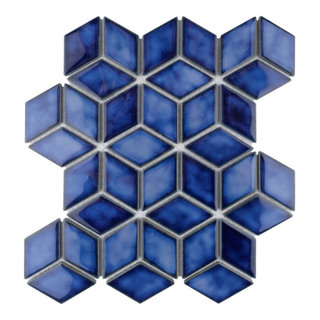 Hudson Rhombus Porcelain Mosaic Tile Sample - Contemporary - Tile - by ...