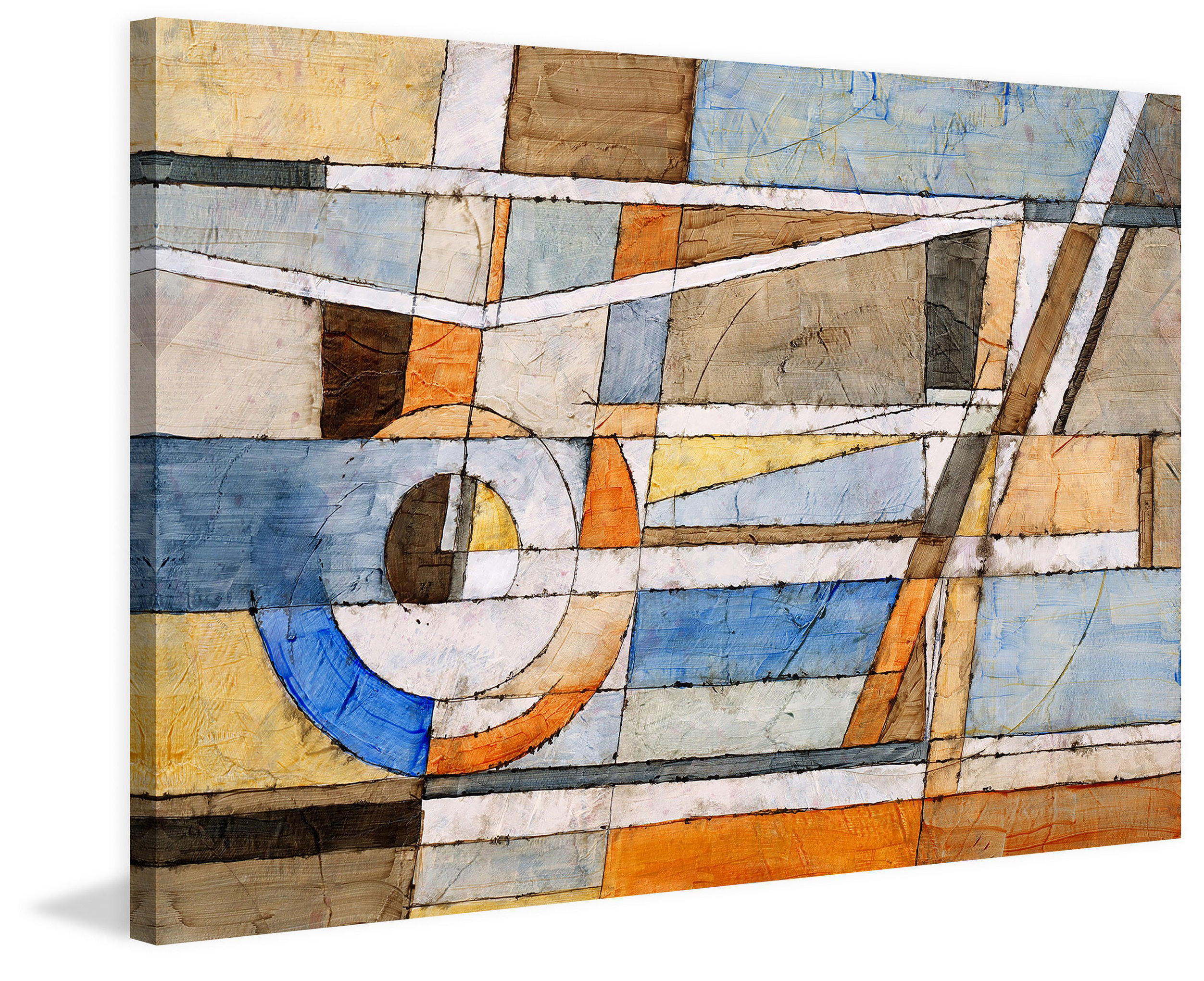 "Exploring Dimension" Painting Print on Canvas, 18"x12" - Contemporary ...