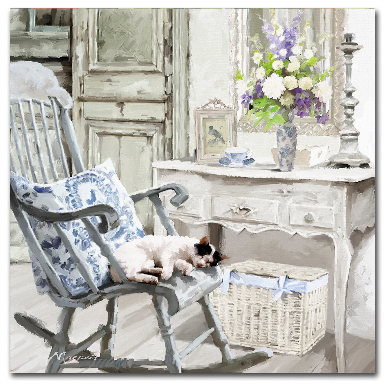 The Macneil Studio 'Rocking Chair' Canvas Art, 24"x24" - Contemporary ...
