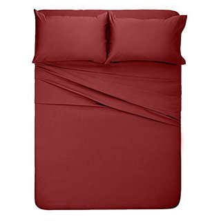 600TC Solid 100% Cotton 1-Piece Fitted Sheet 15" Deep Solid and Stripe ...