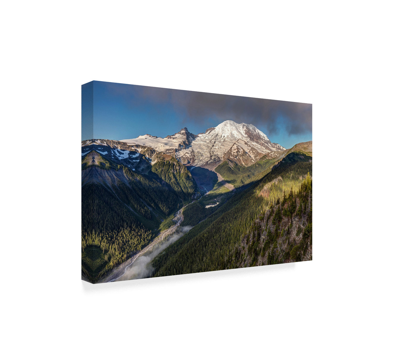 Pierre Leclerc 'Rainier Mountain' Canvas Art, 47"x30" - Contemporary ...