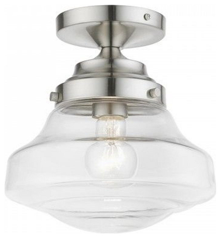 1 Light Semi-Flush Mount In Nautical Style-9.25 Inches Tall and 9 ...
