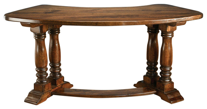 Solid Wood Half-Circle Desk - Traditional - Desks And Hutches - by ...
