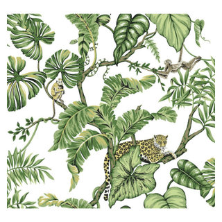 Jungle Cat Wallpaper - Tropical - Wallpaper - by York Wallcoverings Inc ...