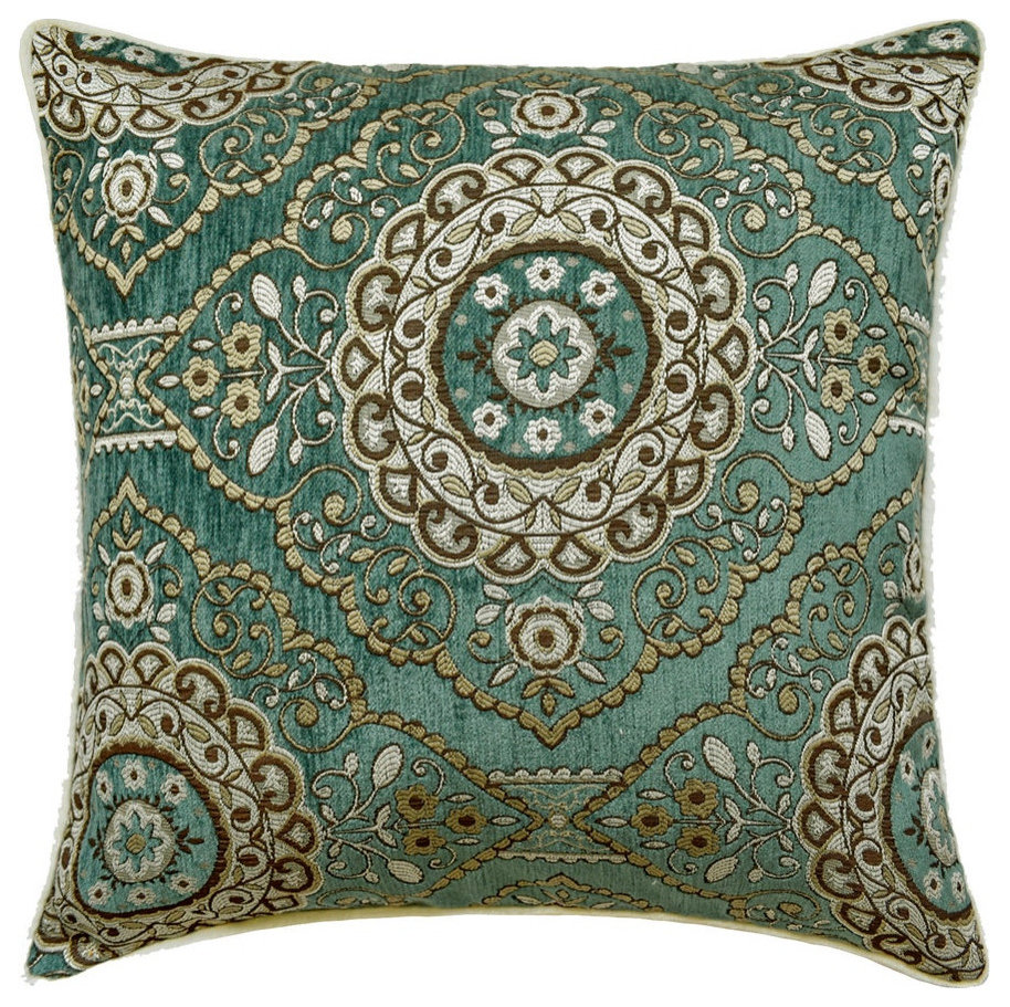 Decorative Blue Velvet Twin Bed Runner, Tassels and Velvet Ahmet, King ...