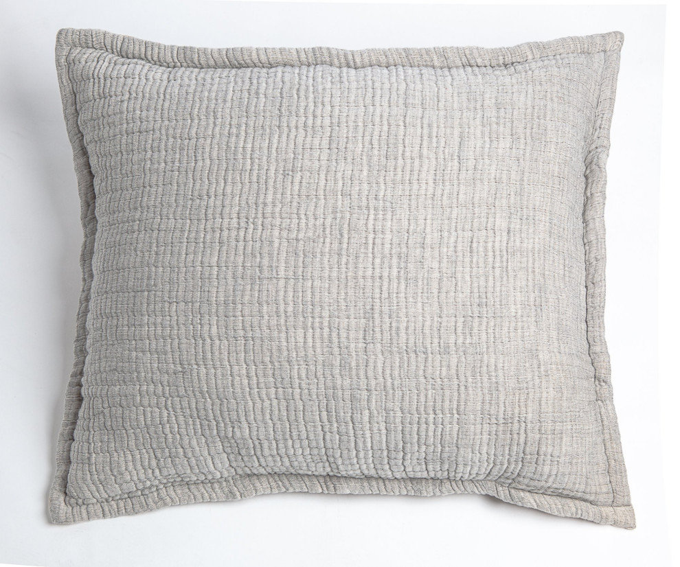 Dorian Coverlet, Grey, Euro Shams - Transitional - Pillowcases And ...