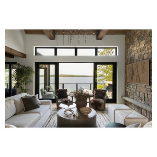 Rustic Modern Lakehome - Rustic - Living Room - Minneapolis - by Mårka ...