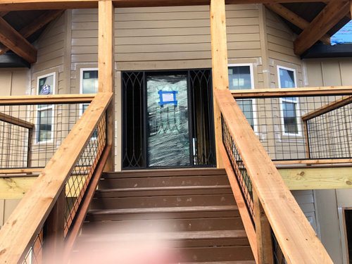 Front door lower than windows so tops don’t align, uneven