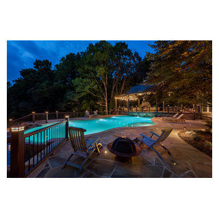 Luxury Vanishing Edge Pool with Copper Scuppers - Rustic - Pool - Other ...