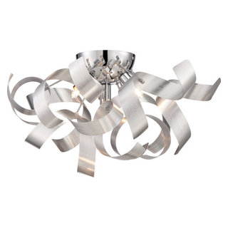 Ribbons 4-Light Flush Mount, Millenia - Contemporary - Flush-mount ...