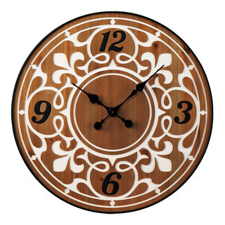 Madison Round Wall Clock - Transitional - Wall Clocks - by SEI | Houzz