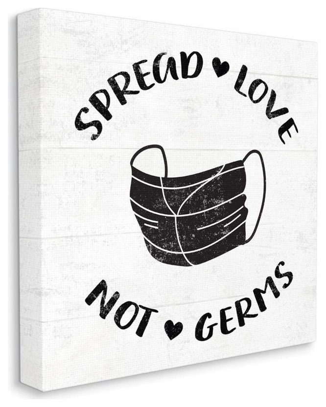 Spread Love Not Germs Face Mask Self-Care, 30 x 30 - Contemporary ...