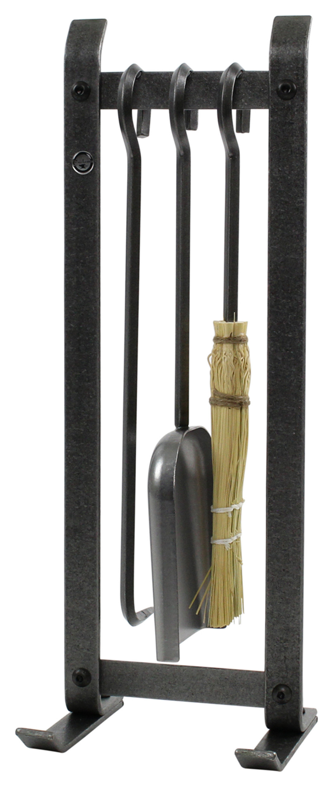 Handcrafted Country Home Fireplace Tool Set w Base & 3 Tools Hammered ...