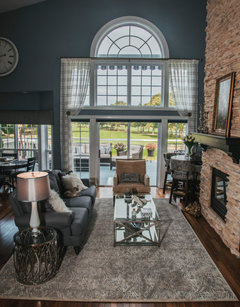 How to dress 14 ft wide wall of windows?