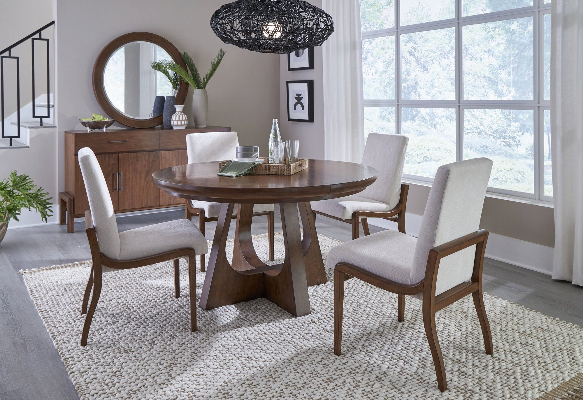 Manhattan Round Brown Dining Table - Transitional - Dining Tables - by ...