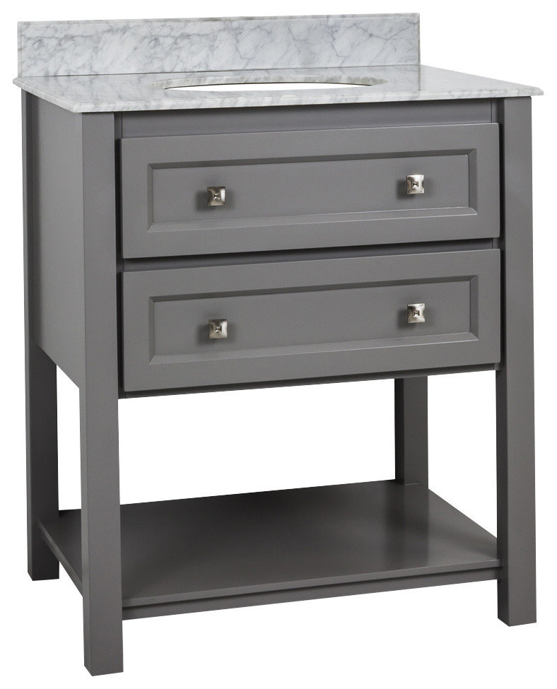 Elements VAN088-T-MW 31" Adler Vanity, Grey - Transitional - Bathroom ...