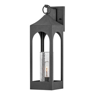 Amina 1-Light Wall Mount in Distressed Zinc - Transitional - Outdoor ...