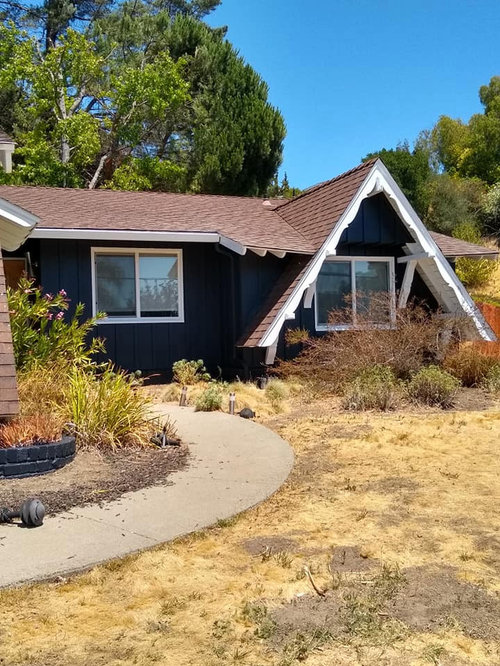 Cinderella ranch painted in SW Inkwell (originally mint green)