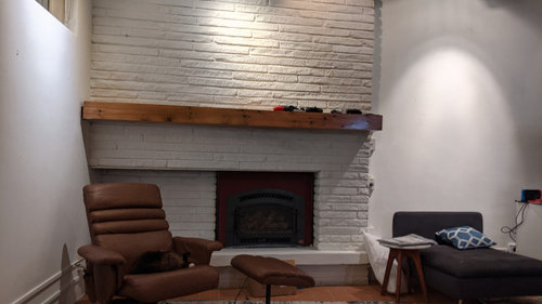 Offset fireplace decor