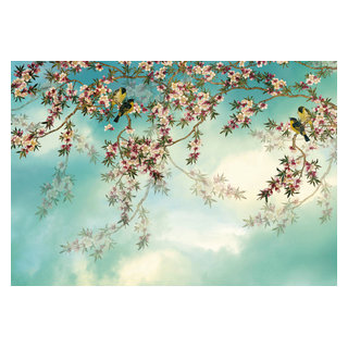 Sakura Wall Mural - Asian - Wallpaper - by WallPops | Houzz