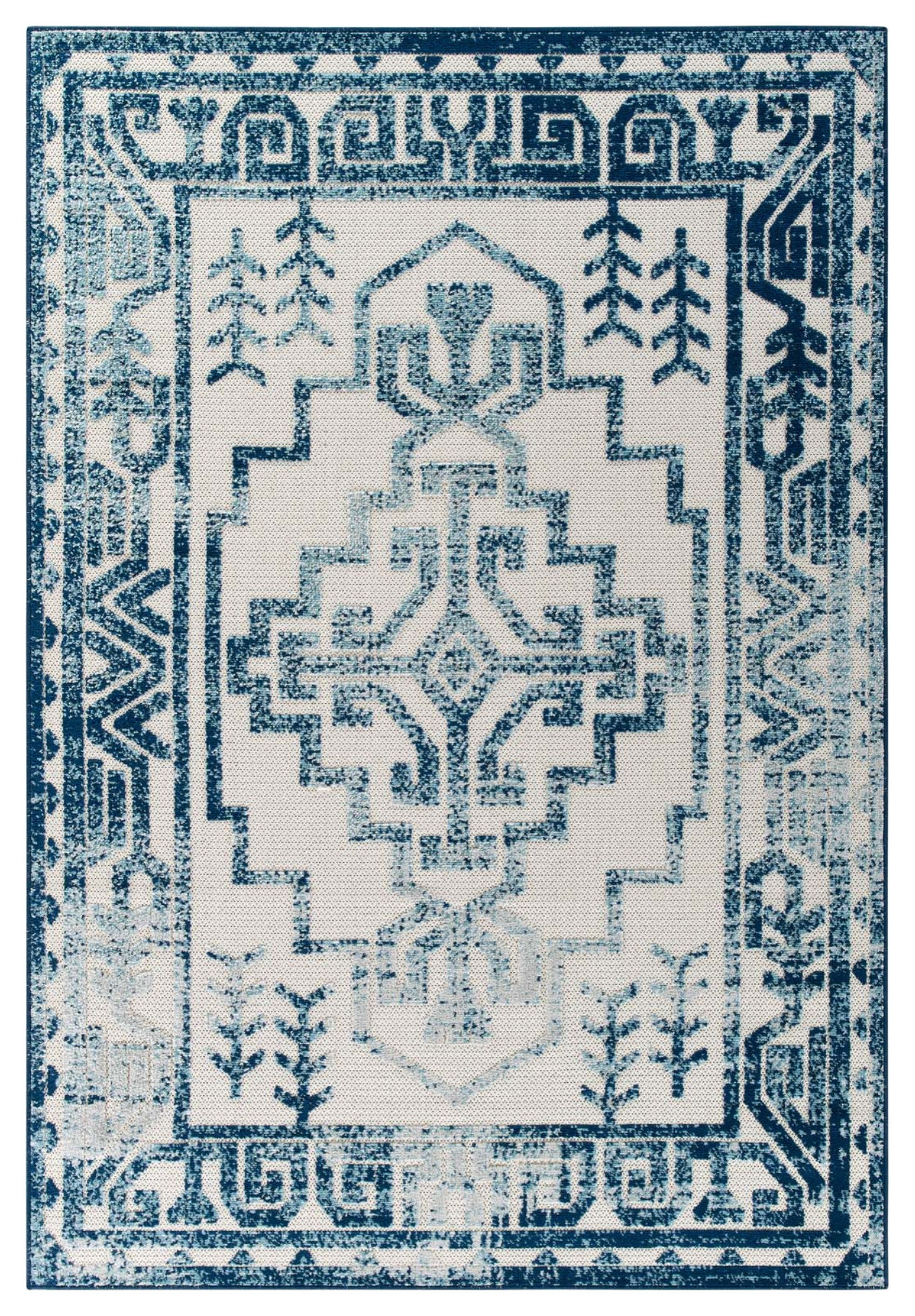 Reflect Nyssa Distressed Geometric Southwestern Aztec Indoor/Outdoor ...