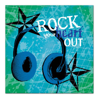 Rock Your Heart Out Wall Art, 12x12 - Contemporary - Prints And Posters ...