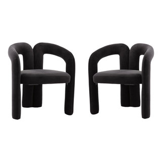 Comfy Upholstered Accent Dining Side Chair, Armchair for Kitchen, Set ...