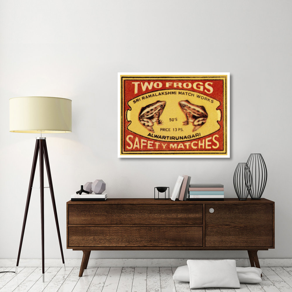 "Two Frogs Safety Matches" Digital Paper Print by Phillumenart, 18"x14 ...