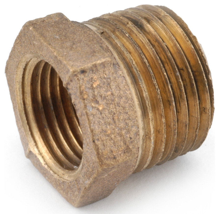 Anderson Metals 738110-1608 Lead Free Hex Reducing Bushing, Red Brass ...