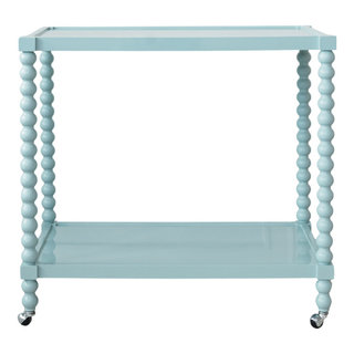 36"L x 34-1/4"H Wood 2-Tier Bar Cart, KD - Traditional - Bar Carts - by ...