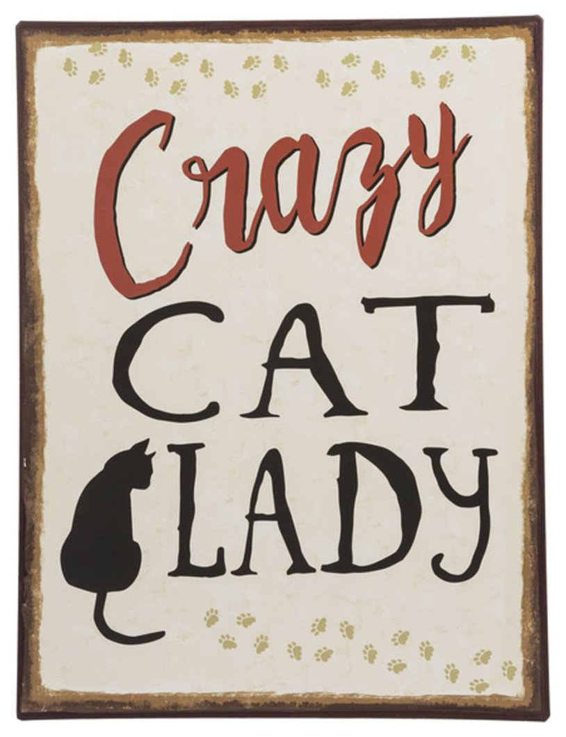 Crazy Cat Lady, Plaque - Midcentury - Novelty Signs - by Jubilee Gift ...