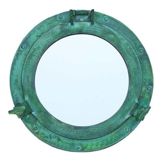 Shipwrecked Decorative Ship Porthole Mirror, 12" - Modern - Wall ...