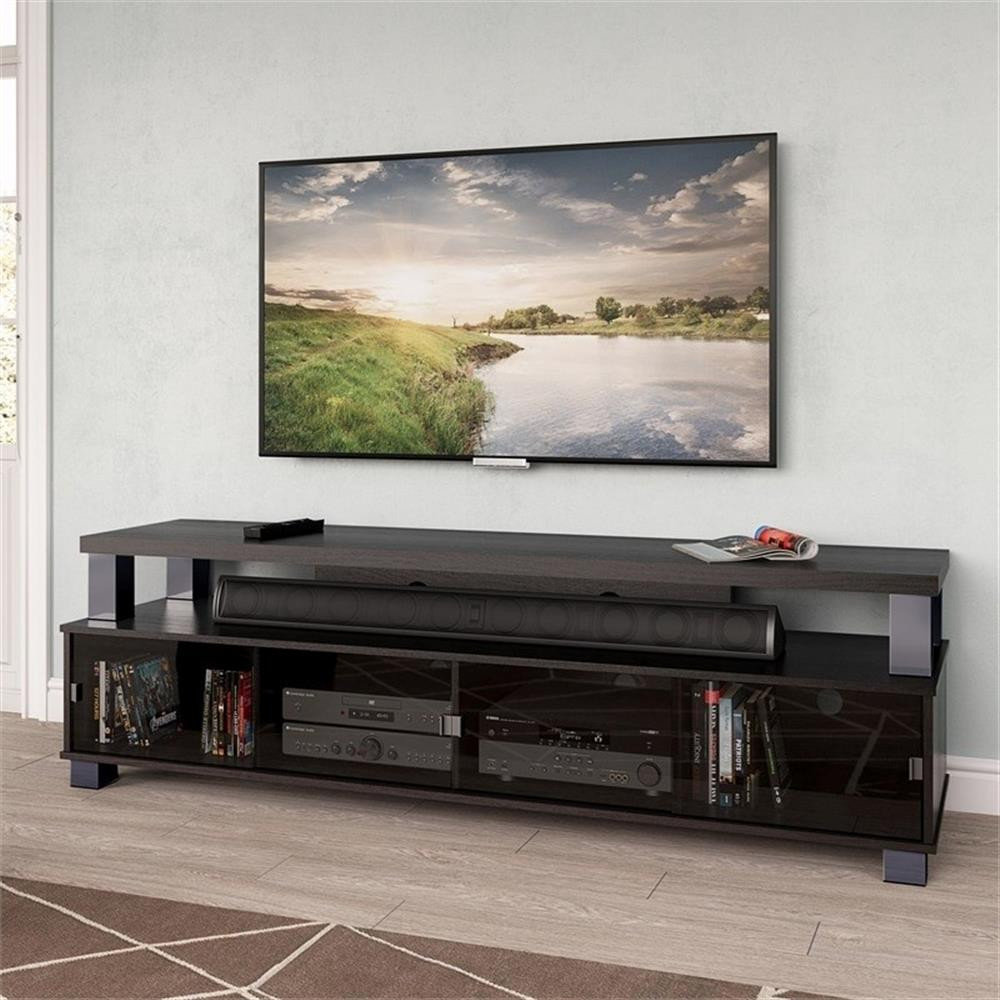 Pemberly Row Transitional 2 Tier Wood TV Stand for TVs up to 75" in ...