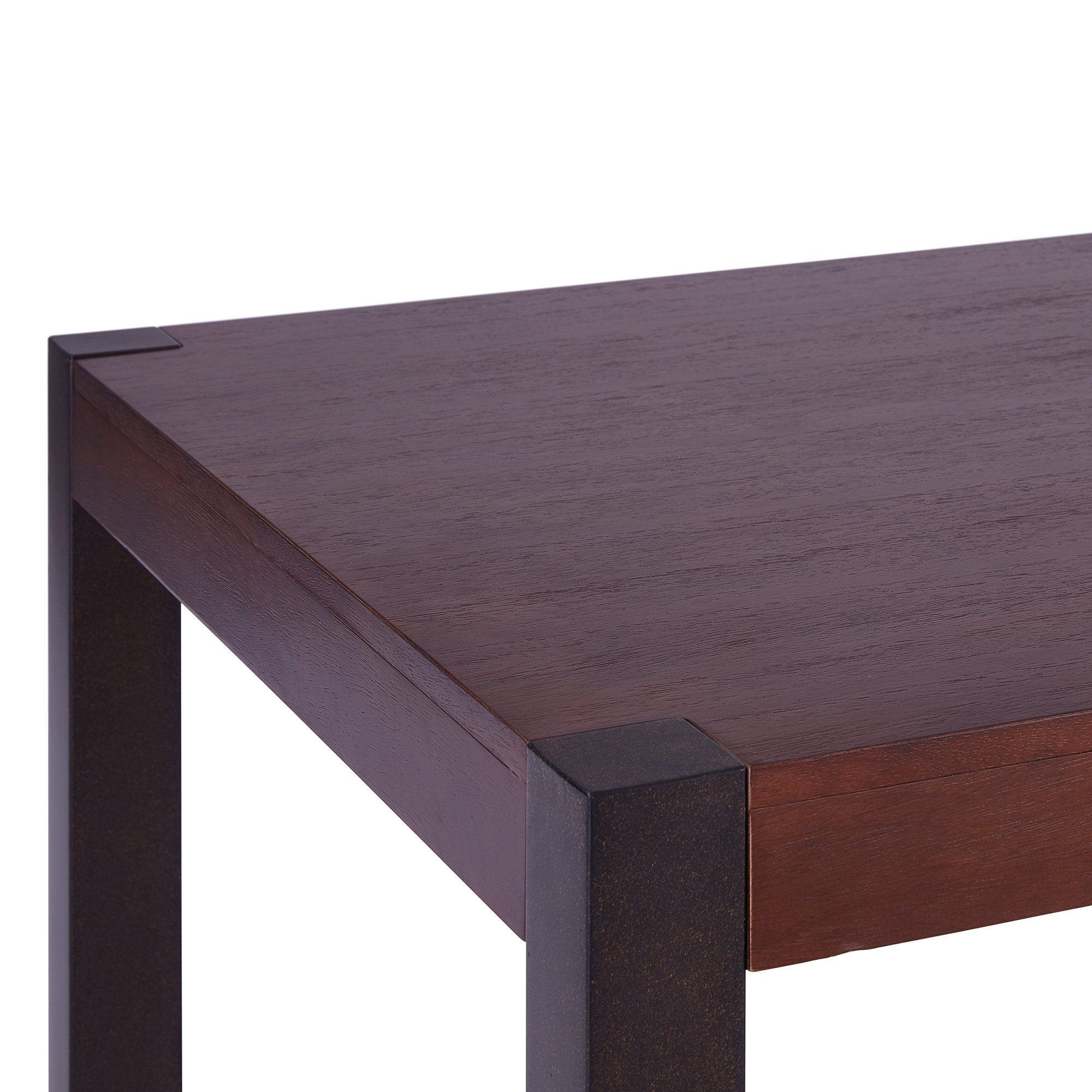 Tatum Contemporary Dining Table in Auburn Bay Finish and Sedona Wood ...