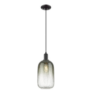 Downtown Urban Brookhaven Cloche 1 Light Mini Pendant, Matte Black ...