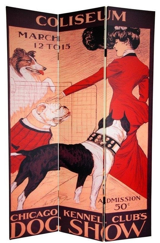 6' Tall Double Sided Dogs and Cats Room Divider - Contemporary ...