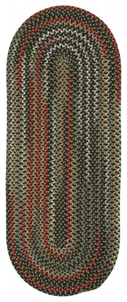 Colonial Mills Rug Wayland Runner Green Runner, Oval, 2X14 ...