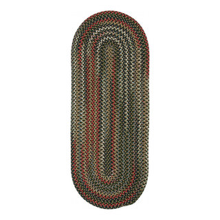 Colonial Mills Rug Wayland Runner Green Runner, Oval, 2X14 ...