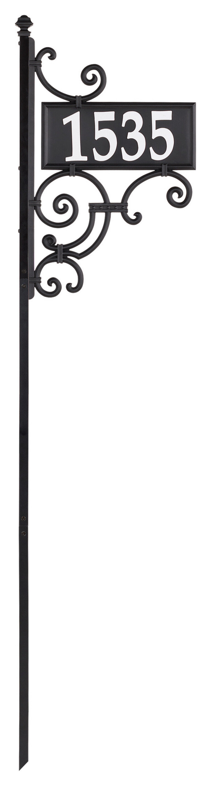 Nite Bright Ironwork Reflective Address Post Sign - Traditional ...