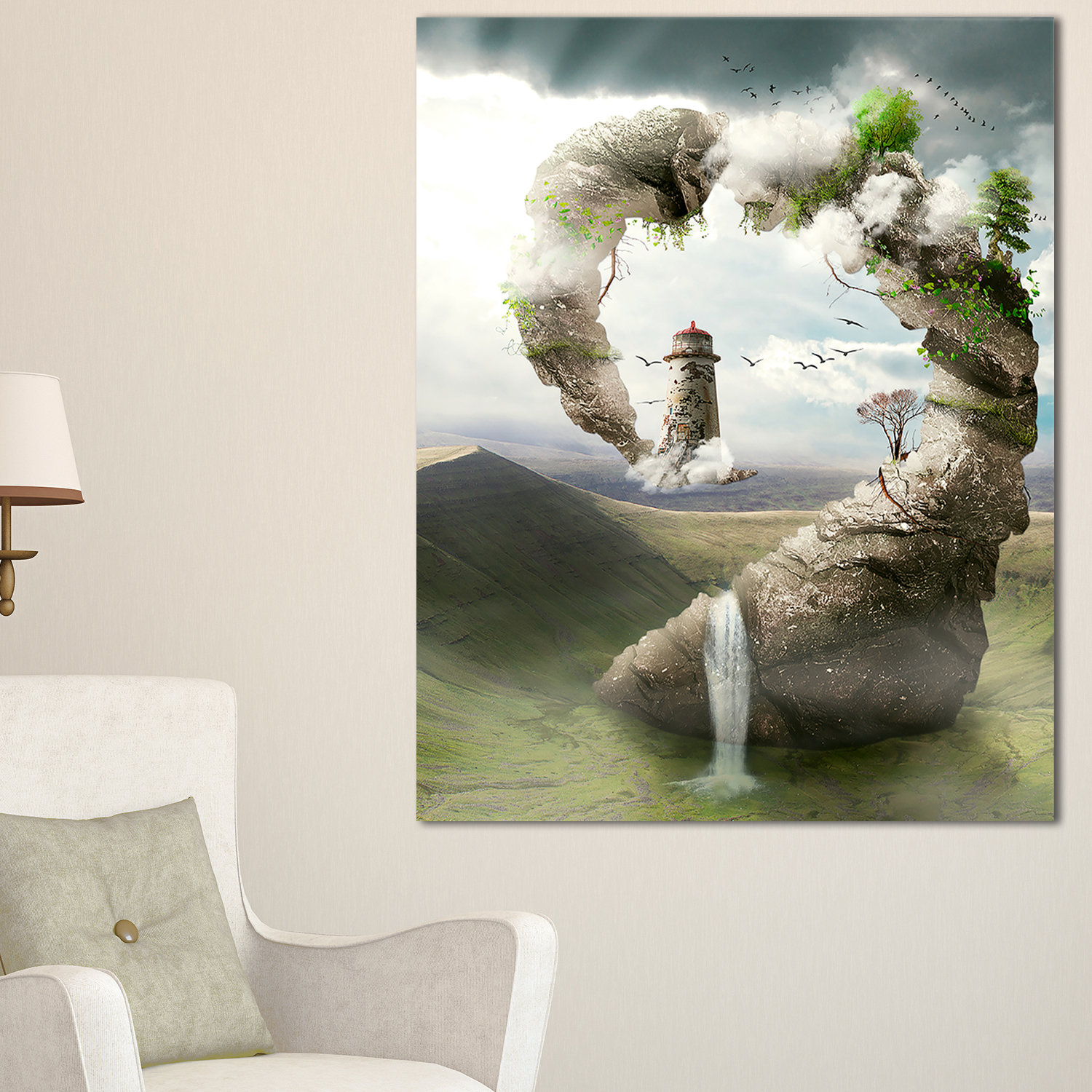 "Magical Bridge to Lighthouse" Landscape Photo Wall Art, 20"x40 ...