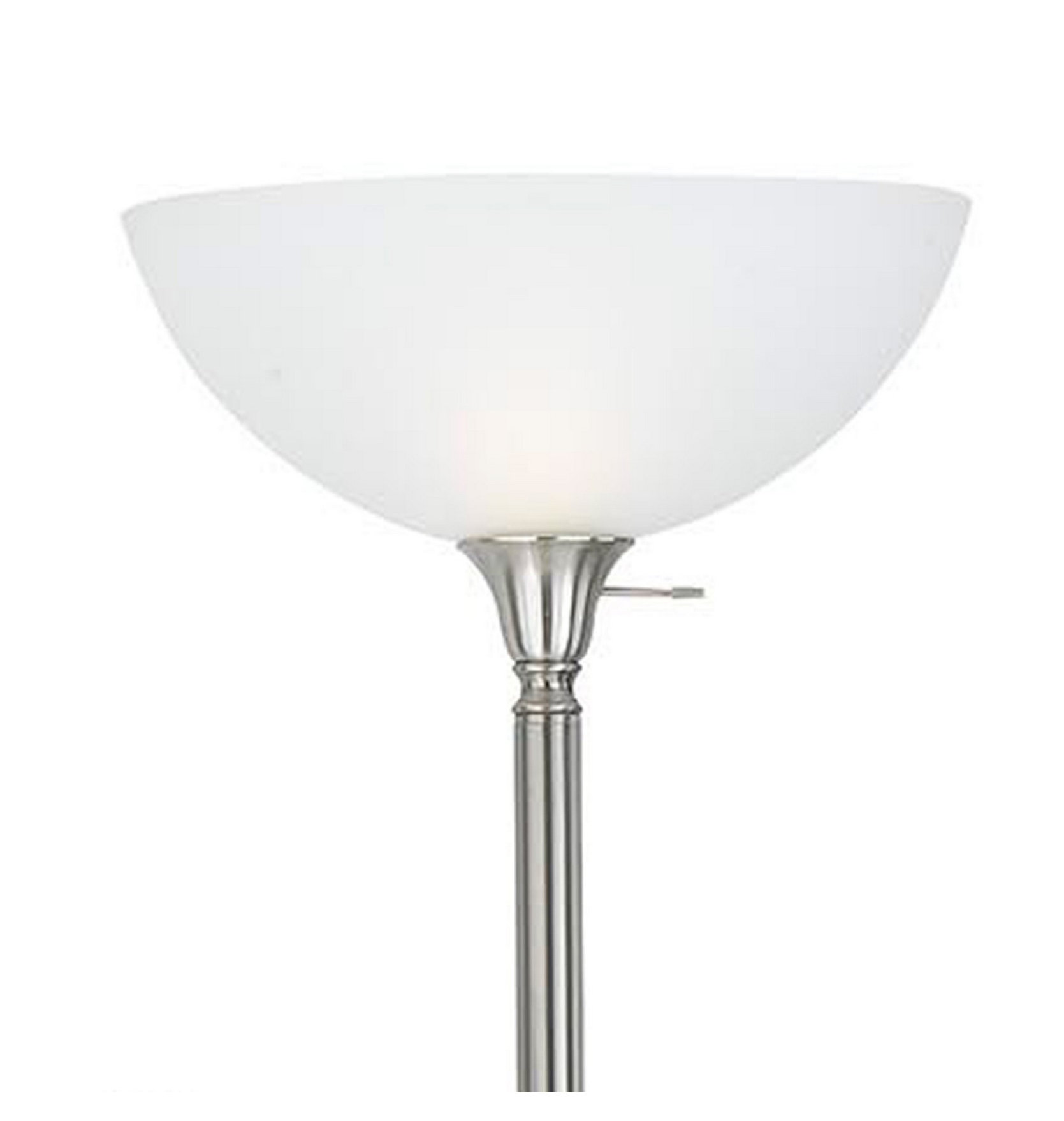 Metal Round Torchiere Lamp with Adjustable Shade, Silver - Transitional ...