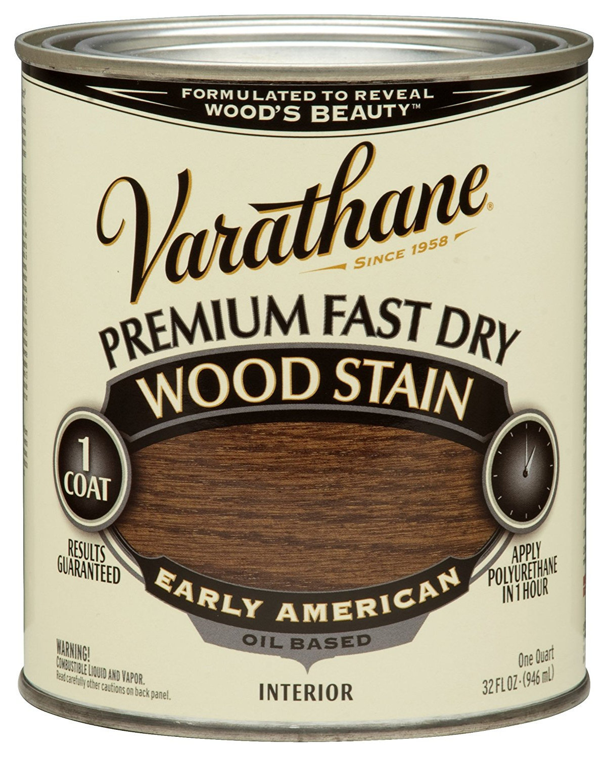 Varathane 262005 Premium Fast Dry Oil-Based Wood Stain, Early American ...