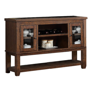 Wood Server With Open Shelves - Rustic - Buffets And Sideboards - by ...