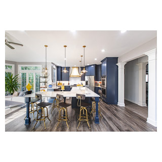 Navy Blue Transitional Kitchen Remodel in Aldie, VA - Transitional ...