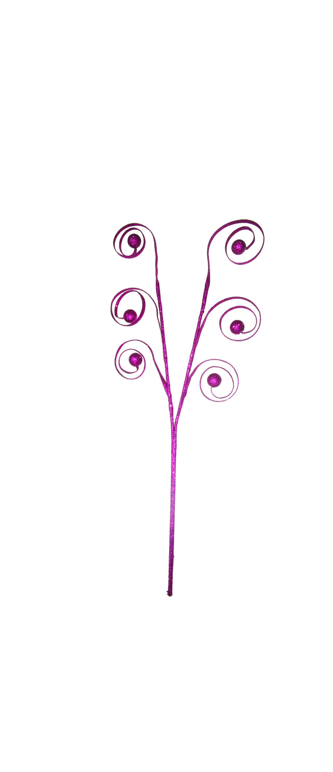 22" Pink Flat Ribbon Pick With Pink Glitter - Contemporary - Decorative ...