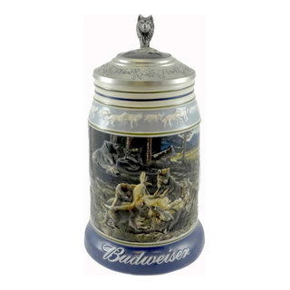 Anheuser-Busch GENERATIONS STEIN Ceramic Wolf Pack 2nd Forest Budweiser ...