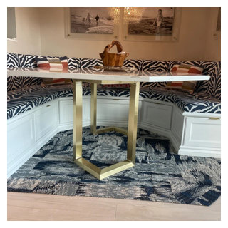 Brass Dining Table Legs ,28" X 20" Bracket Legs, Height 25” To 30" Set ...