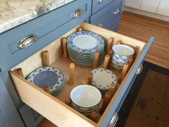 Kitchen cabinets with all lower cabinet drawers