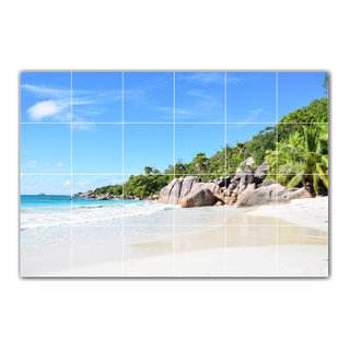Beach Ceramic Tile Wall Mural HZ500056, 25.5" Wide x 17" High ...