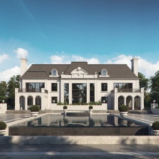 75 Beautiful White Stone Exterior Home Pictures & Ideas | Houzz